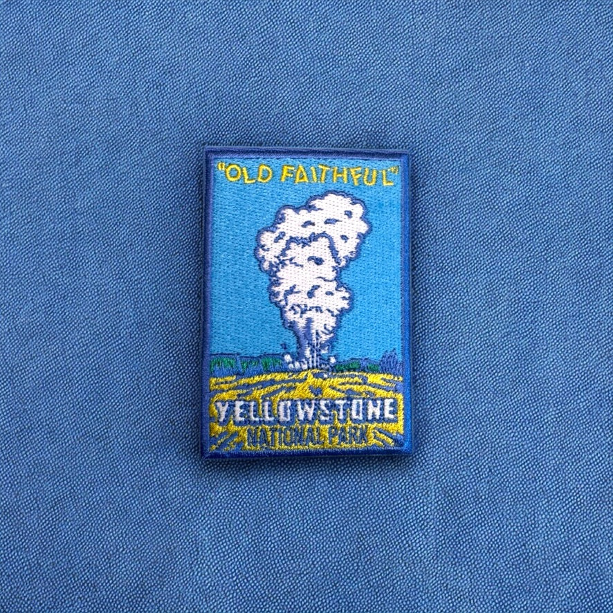 Old Faithful Yellowstone Patch – Blue Bison Apparel