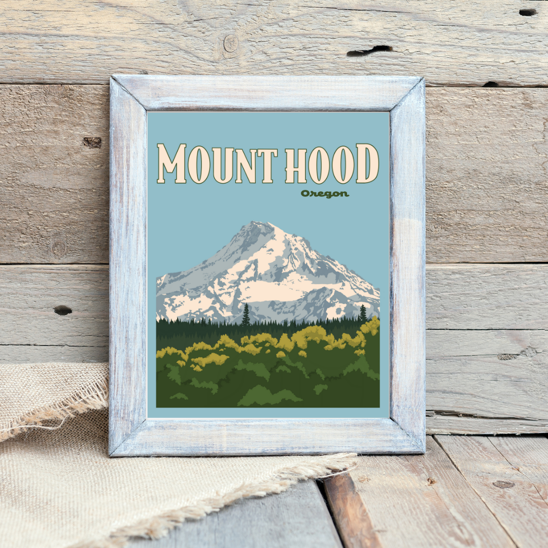 Mount Hood Print – Blue Bison Apparel