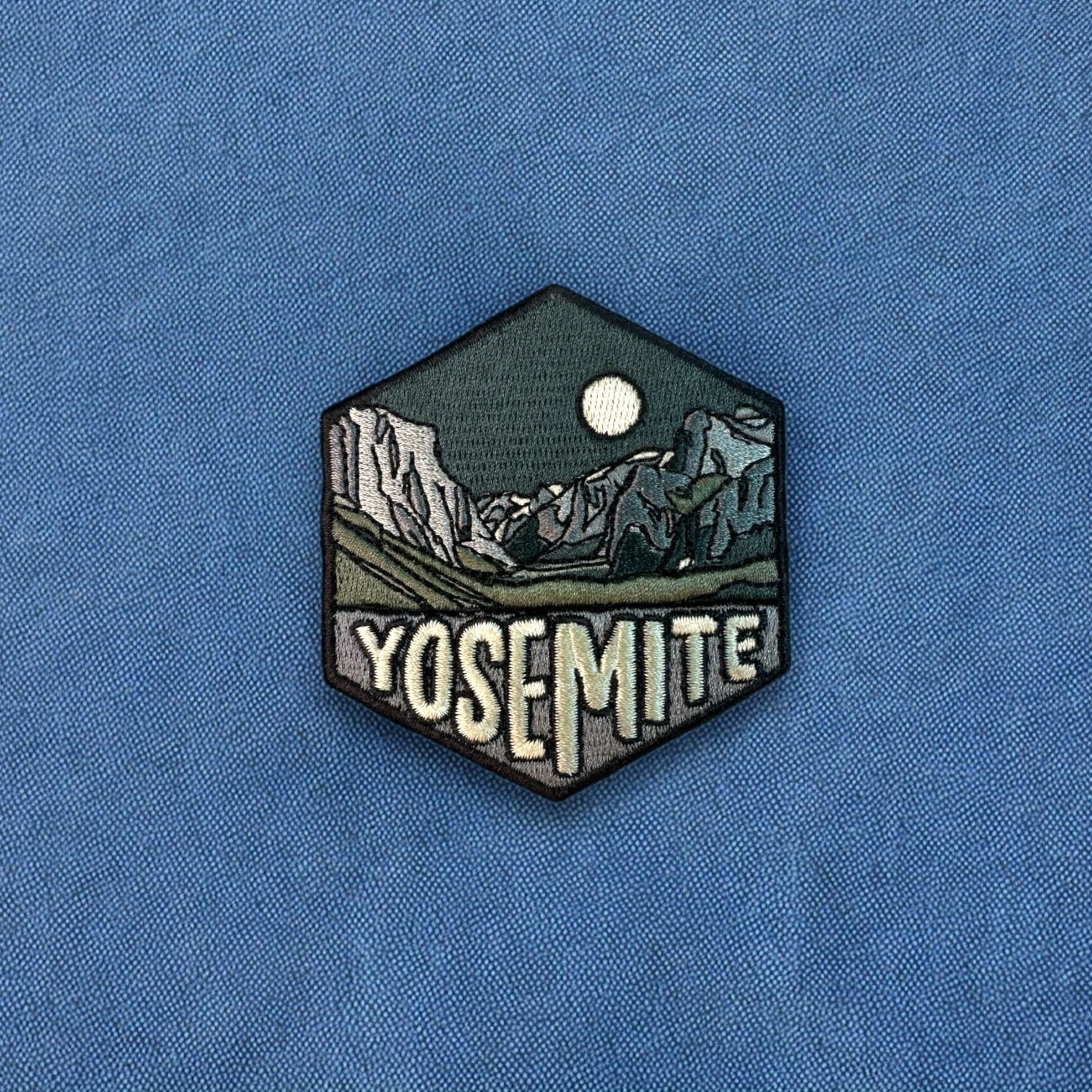 Yosemite National Park, California Embroidered Hexagon Patch – Blue ...