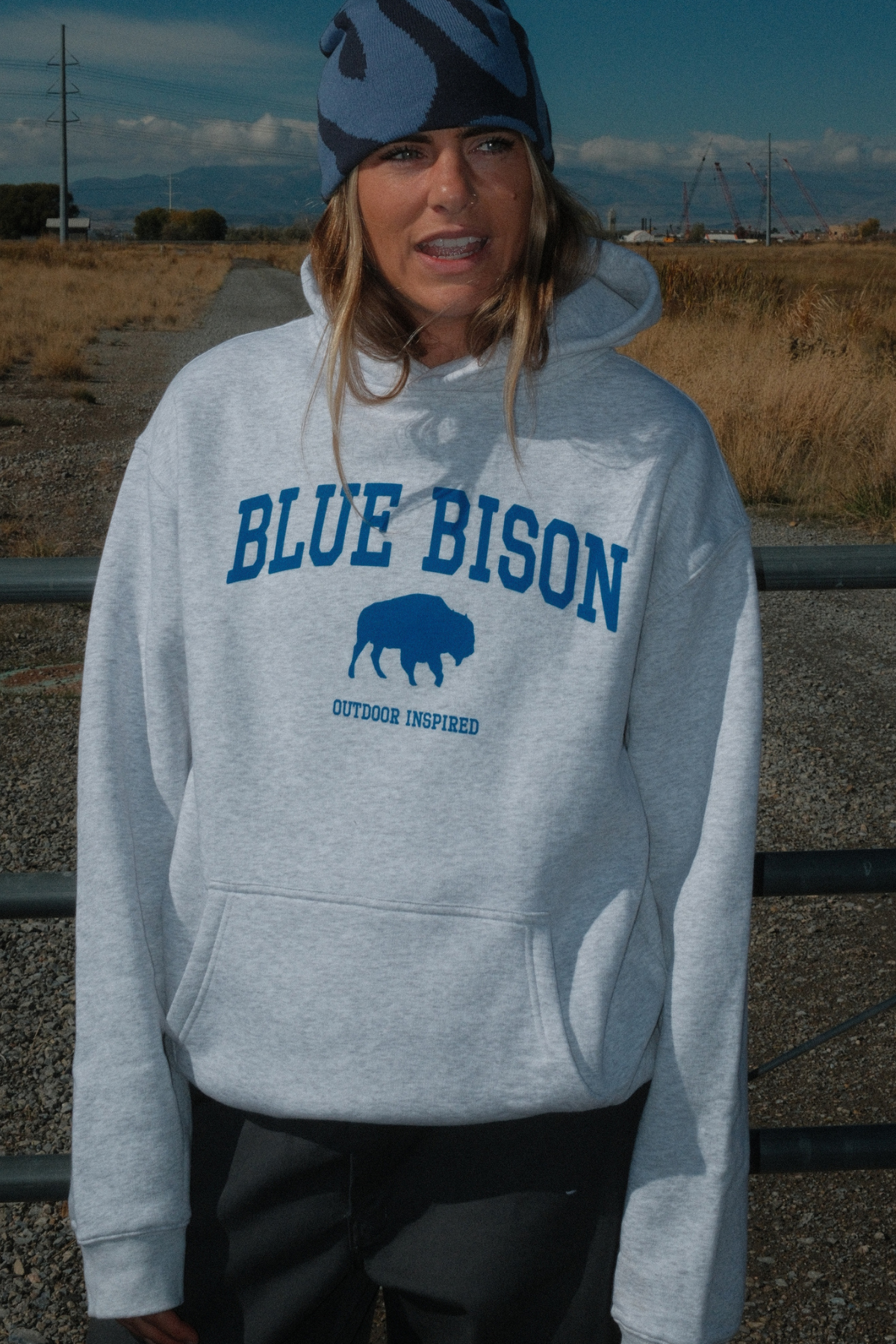 The Range Hoodie in Gray – Blue Bison Apparel
