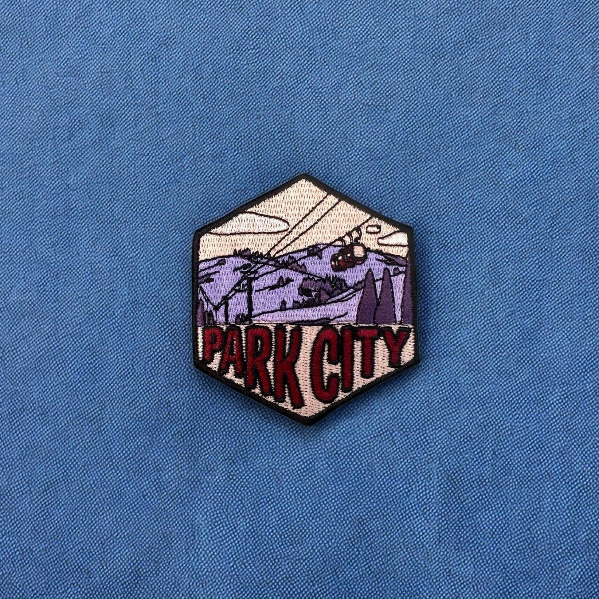 Park City Utah- Embroidered Hexagon Patch – Blue Bison Apparel