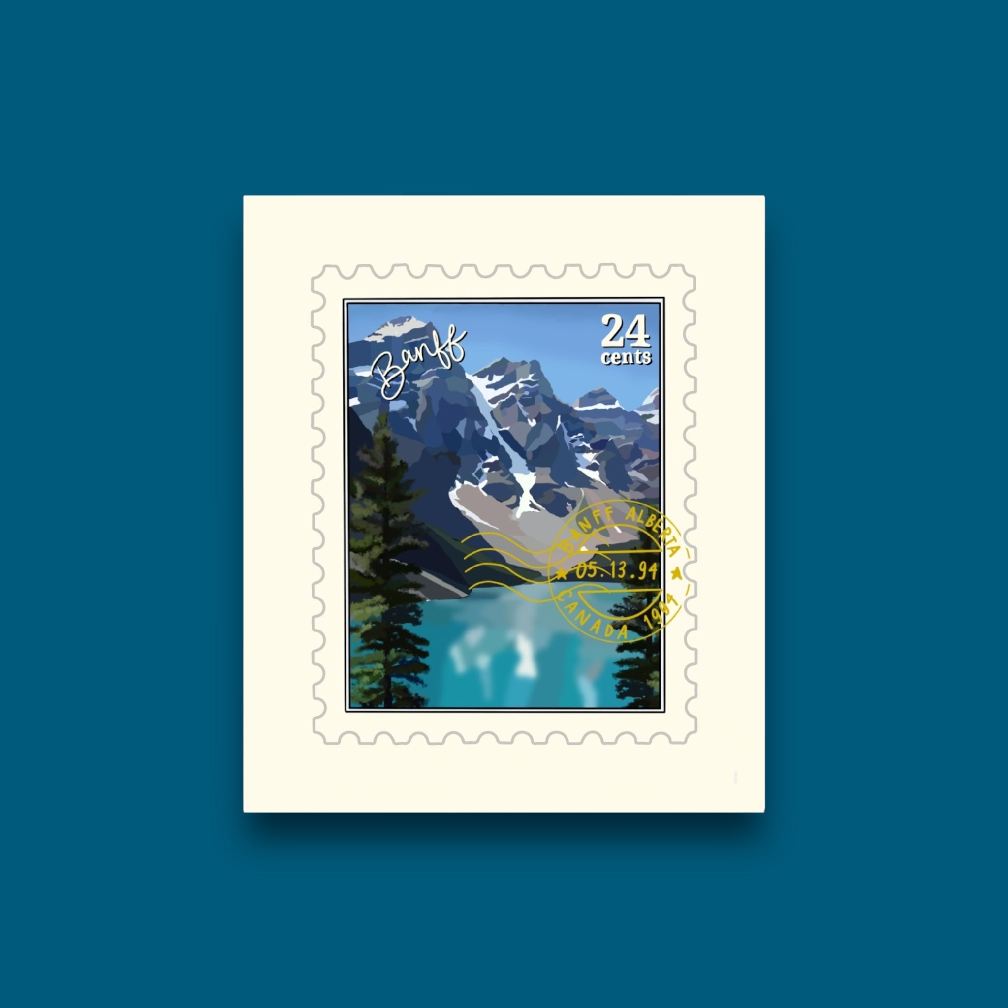 Banff Canada Stamp Sticker – Blue Bison Apparel