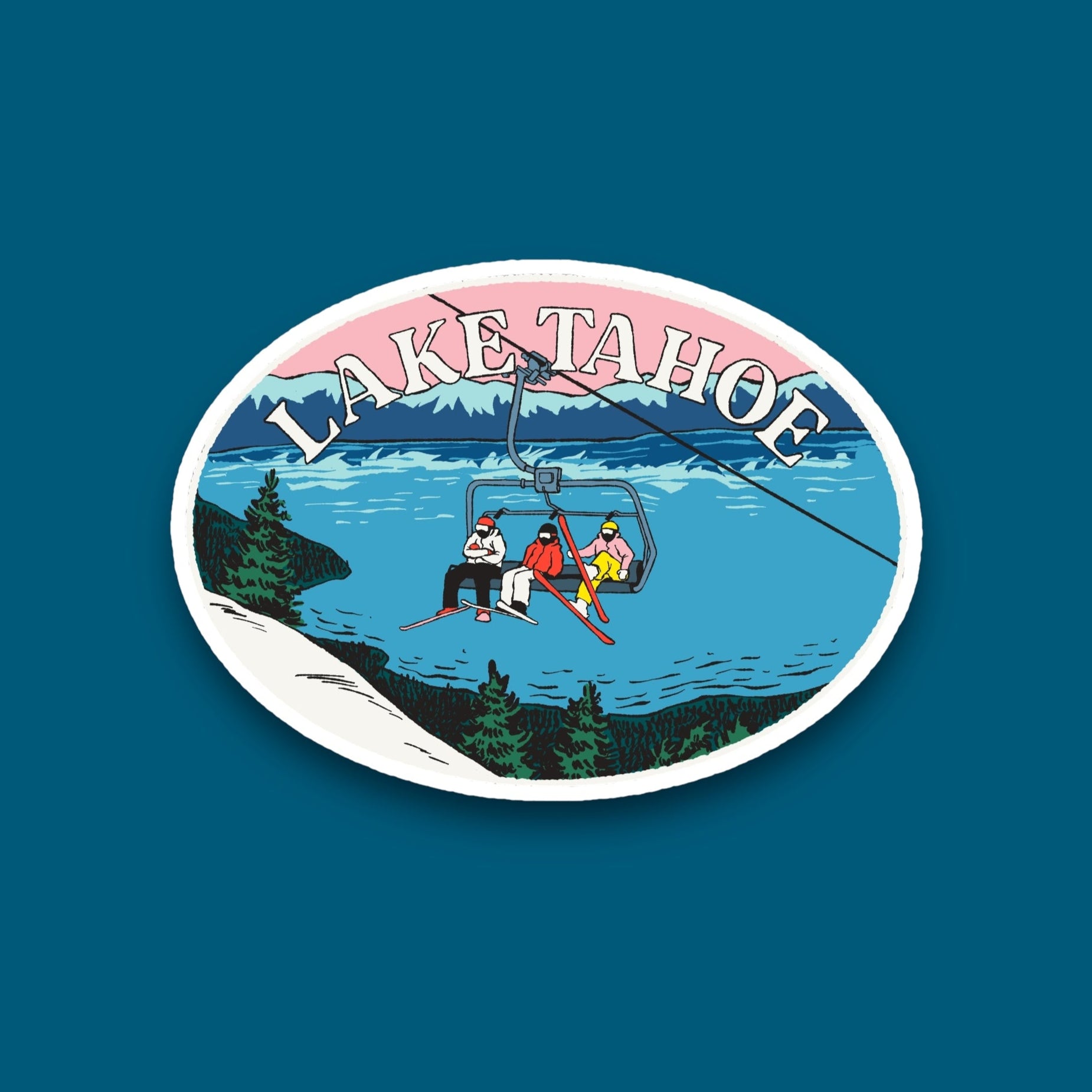 Lake Tahoe Ski Lift Sticker – Blue Bison Apparel