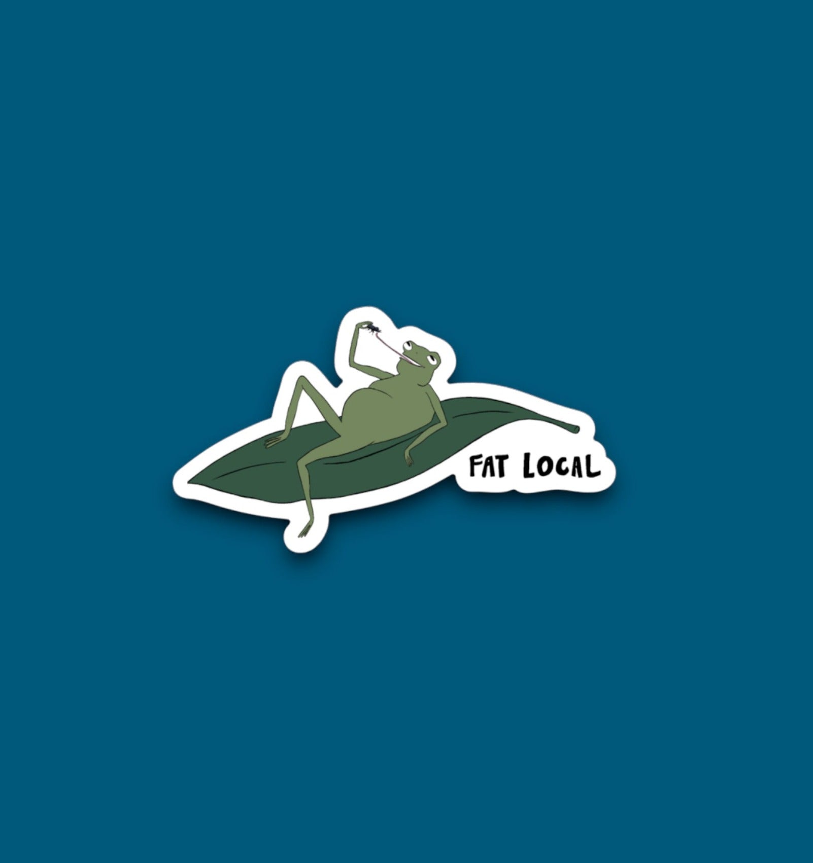 Fat Local Frog Sticker (O18) – Blue Bison Apparel