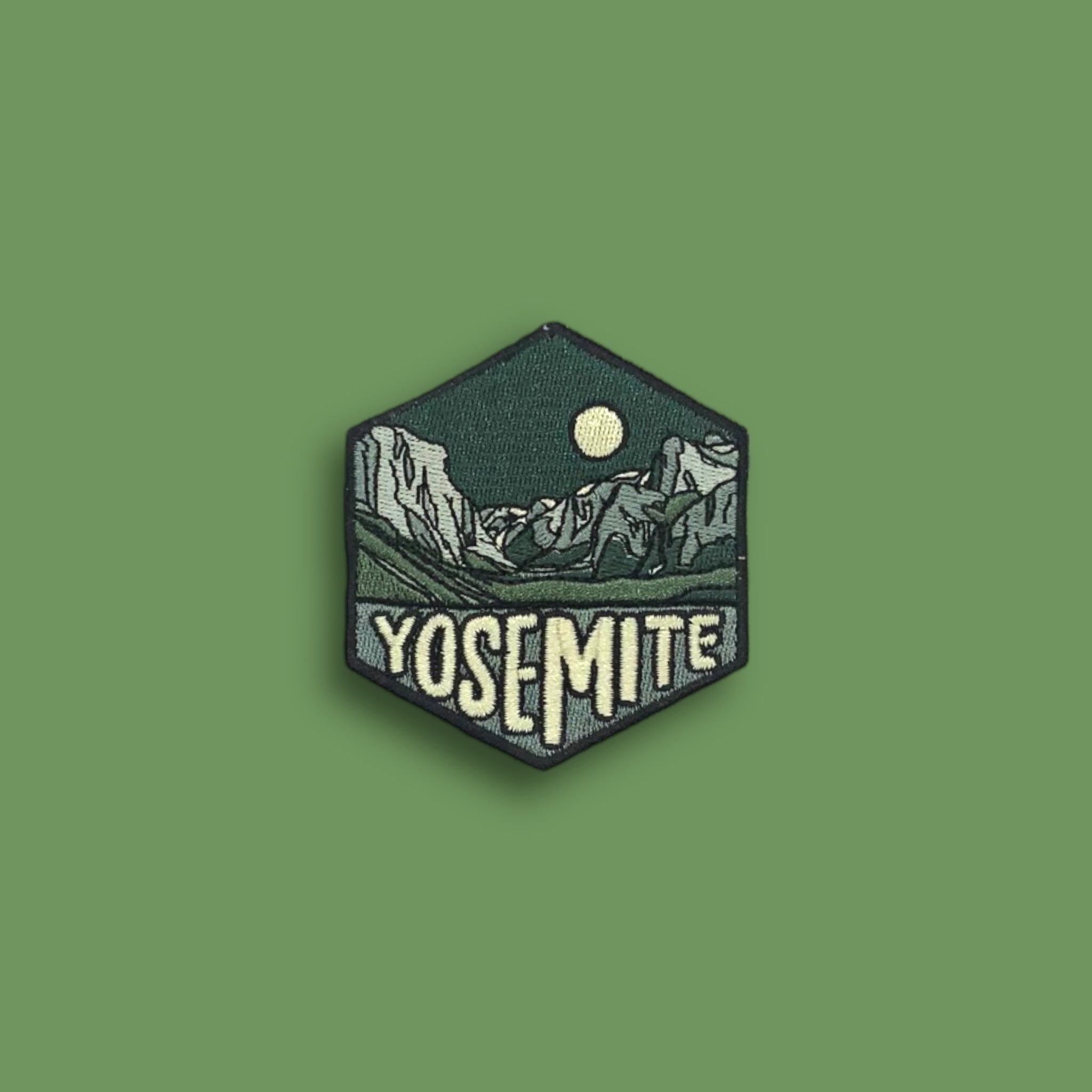 Yosemite National Park, California Embroidered Hexagon Patch – Blue ...
