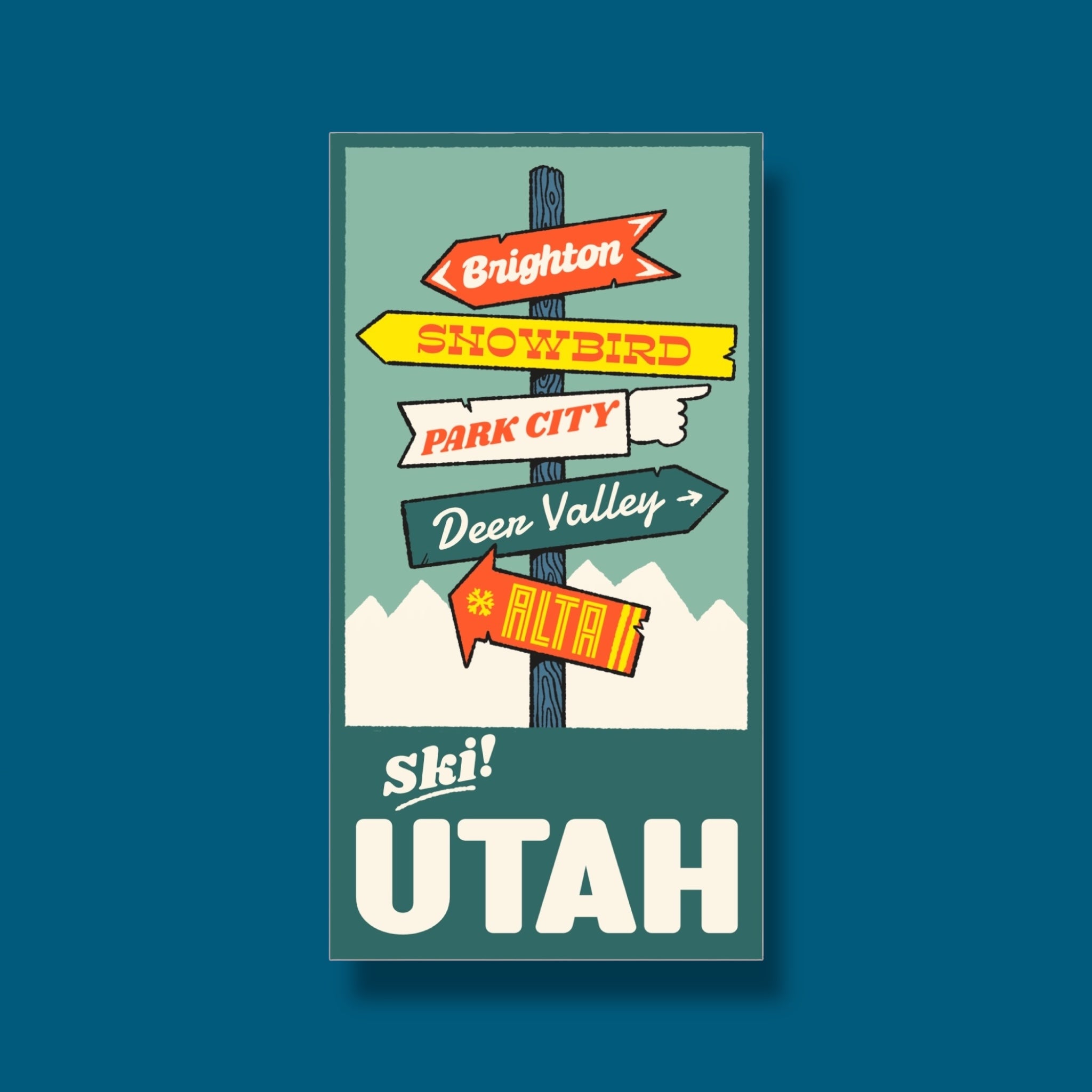 Ski Utah Trailhead Sticker – Blue Bison Apparel