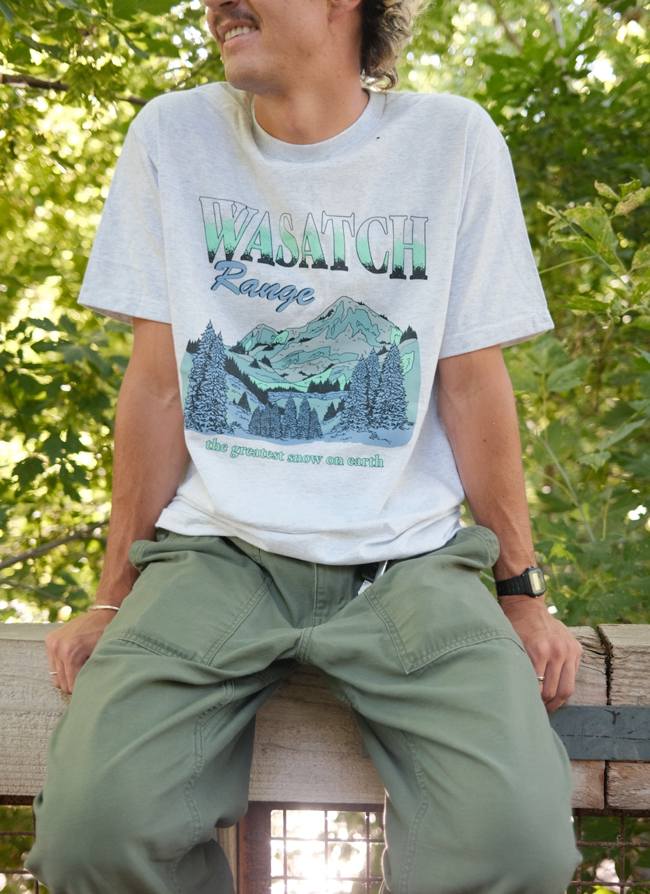 Wasatch Tee - Gray – Blue Bison Apparel