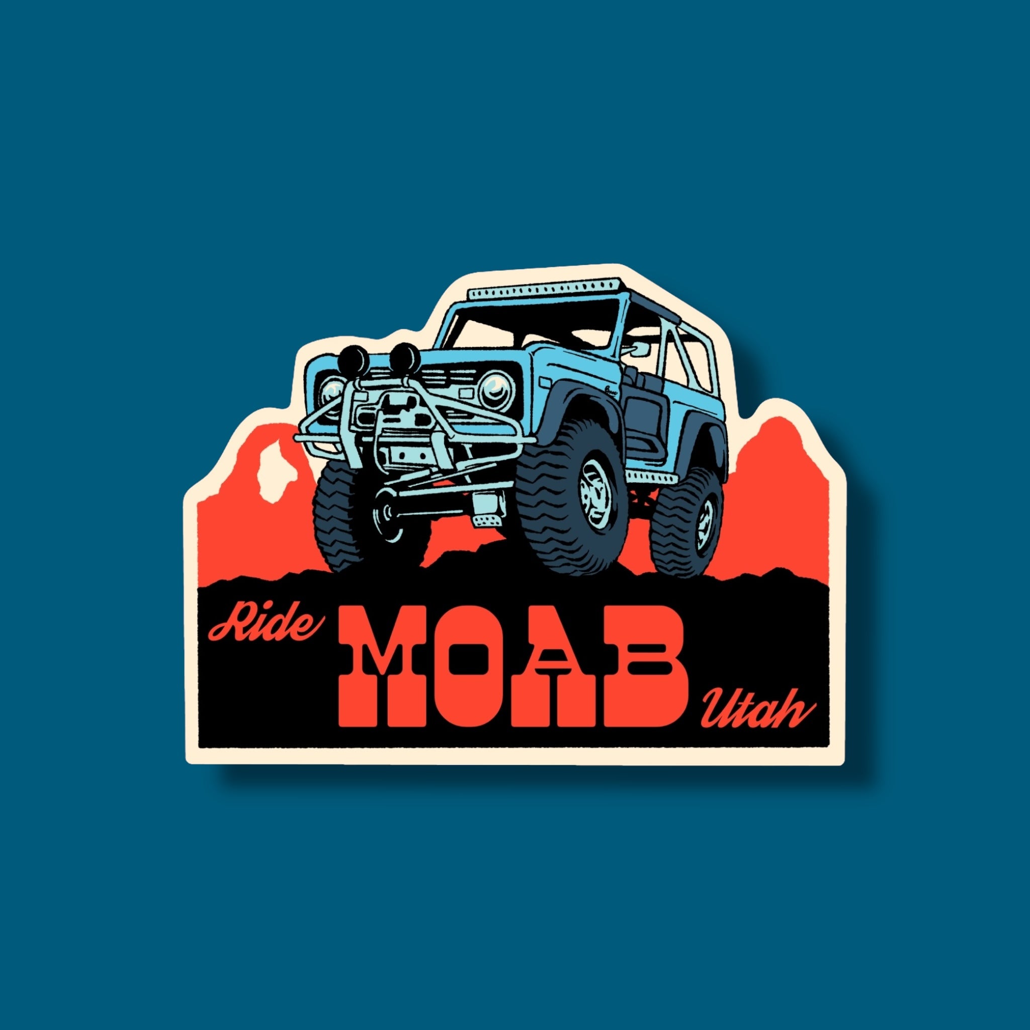 Ride Moab Bronco Sticker – Blue Bison Apparel