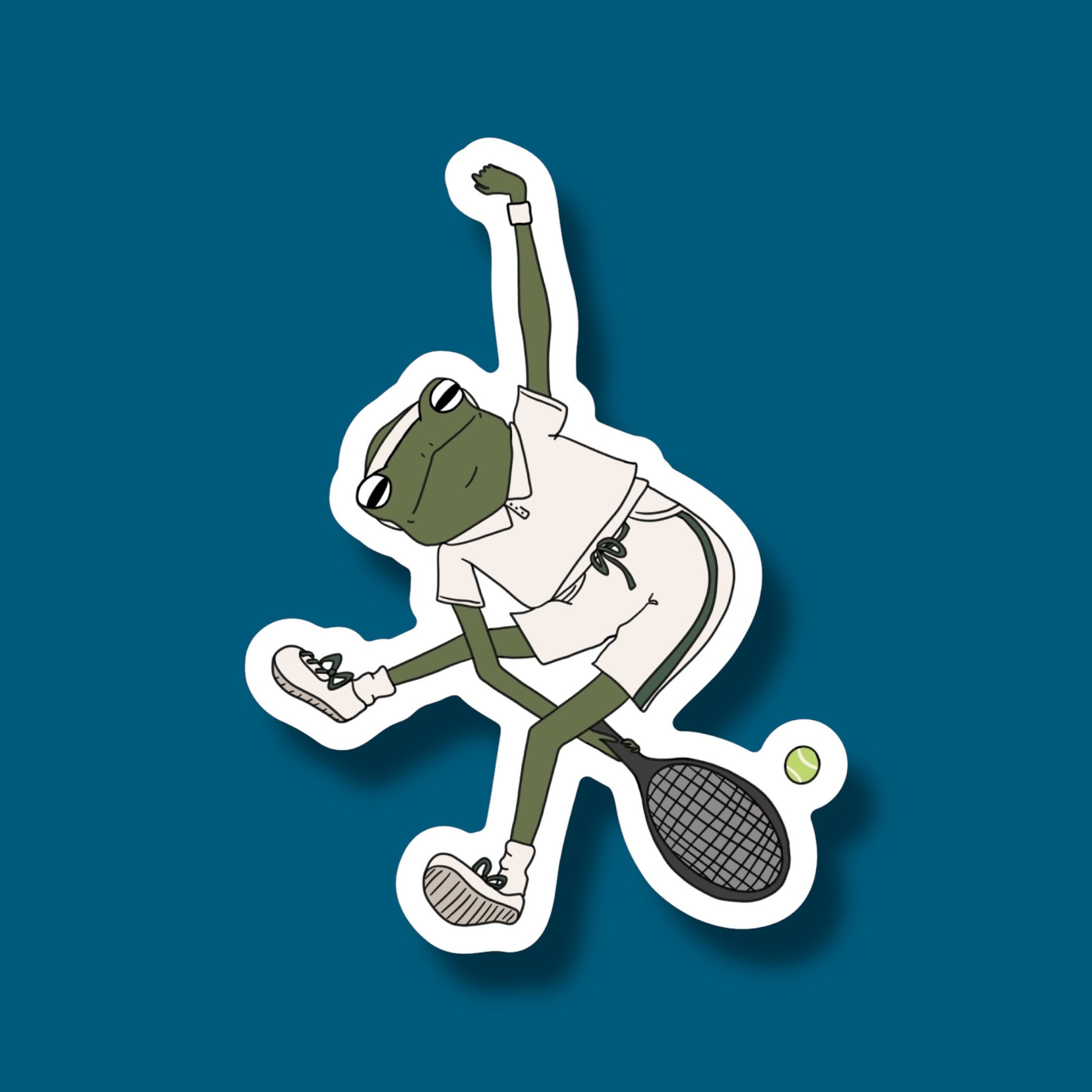 Tennis Frog Sticker – Blue Bison Apparel